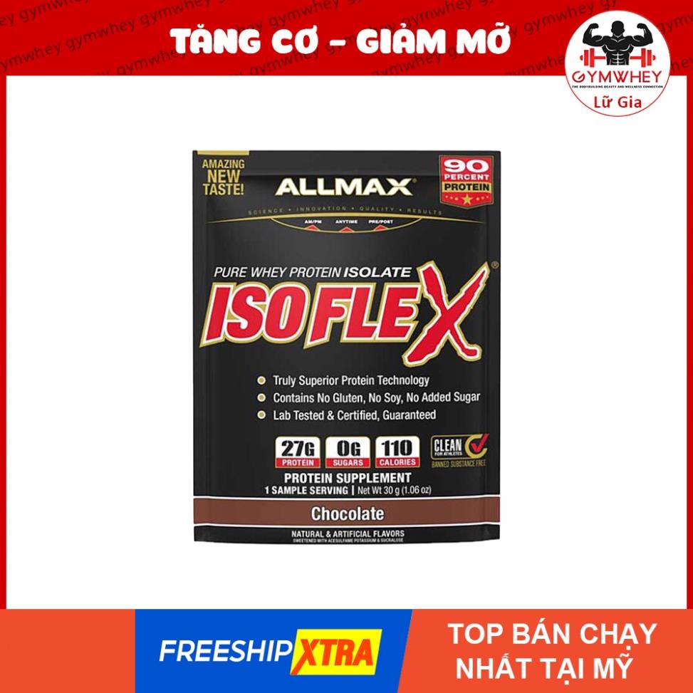 [GIÁ TỐT NHẤT] Gói Dùng Thử Sữa Tăng Cơ Bắp AllMax Iso Flex 30 Gram ...