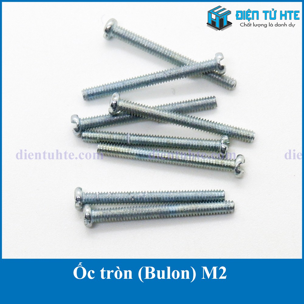Ốc tròn (Bulon) ren nhuyễn M2 M3 M4 nhiều độ dài (Gói 20 con) [HTE Quy ...