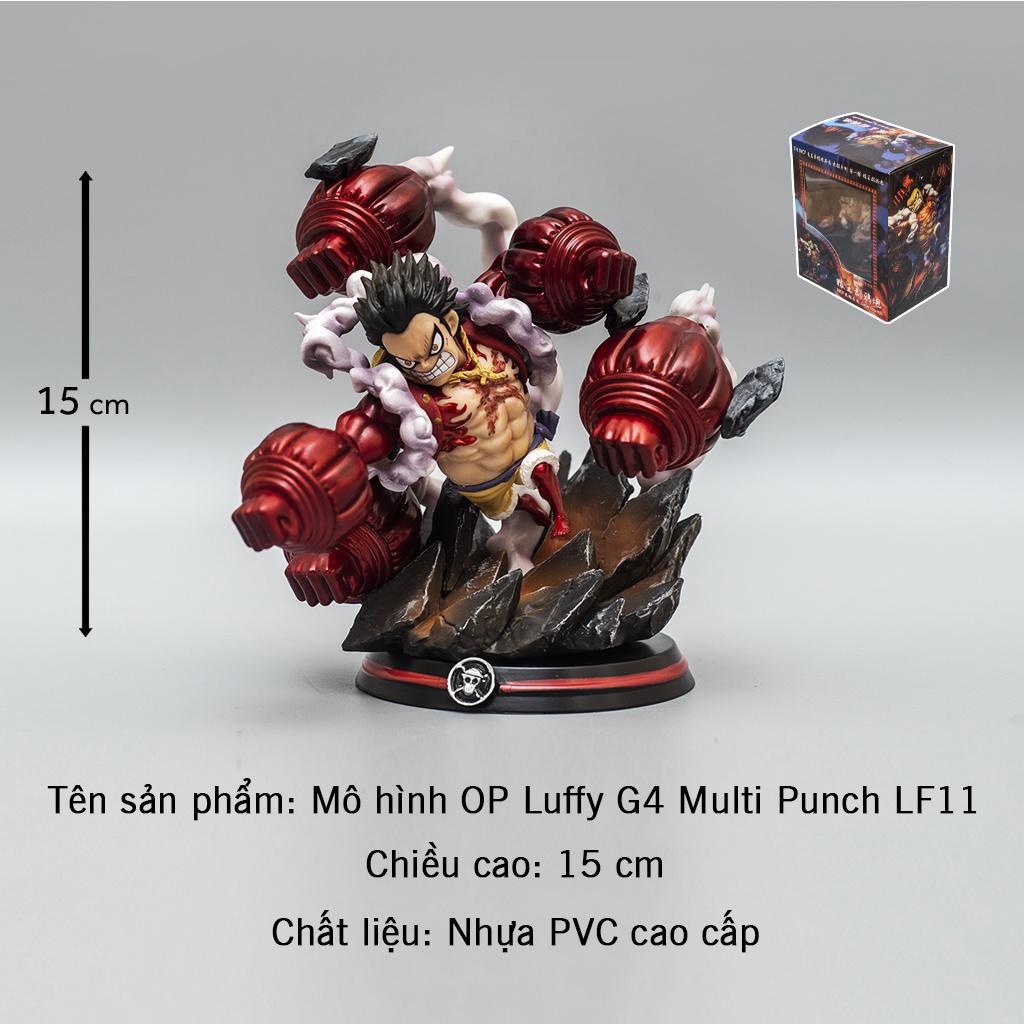Mô hình One Piece Luffy Gear 4 Multi Punch LF11 cao 15cm, mô hình One ...