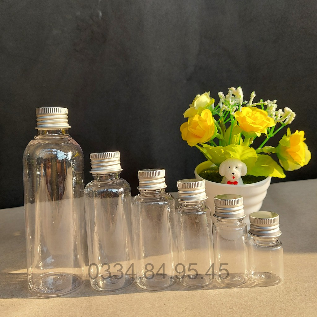 Chai nhựa NẮP VẶN NHÔM 5ml 10ml 15ml 20ml 30ml 50ml 80ml 100ml _Chai lọ chiết mỹ phẩm, phụ kiện ...