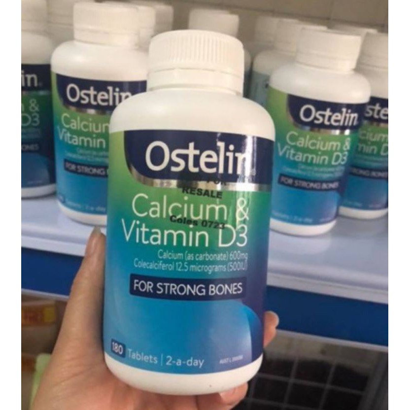 Viên uống bổ sung Canxi Ostelin Vitamin D & Calcium 180 viên | Shopee Việt Nam