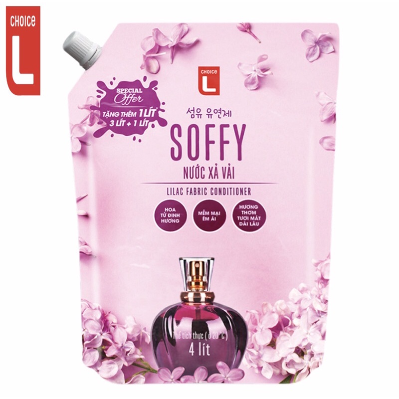 CL- Nước Xả Vải Soffy Hương Tử Đinh Hương Túi 4L | Shopee Việt Nam