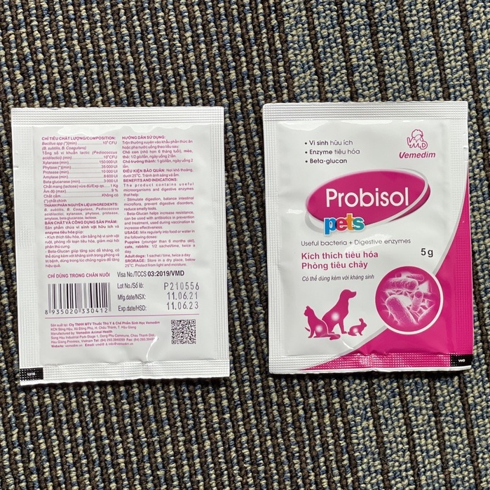 Vemedim Probisol Pets - Men tiêu hóa cho chó mèo - Gói 5g | Shopee Việt Nam