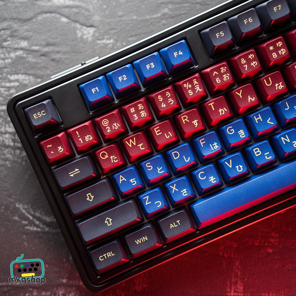 Keycap Akko Red Blue Samurai PBT nút bàn phím | Shopee Việt Nam