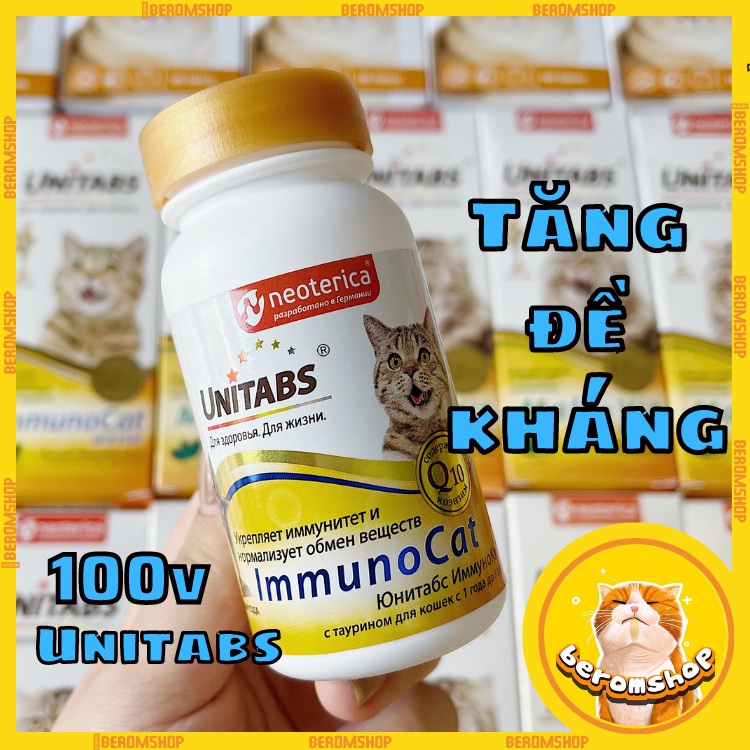 VIÊN VITAMIN TĂNG CƯỜNG MIỄN DỊCH CHO MÈO UNITABS IMMUNOCAT 100 VIÊN ...