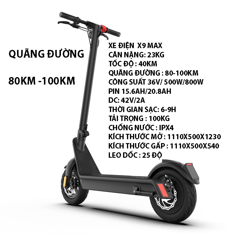 Xe scooter điện X9- PROMAX dành cho người lớn đi 100km dùng trong ...