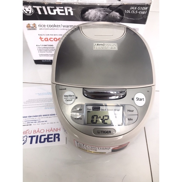 Nồi cơm điện tử Tiger 1.8 lít JAX-S18w made in nhật bản (hàng trưng bày ...