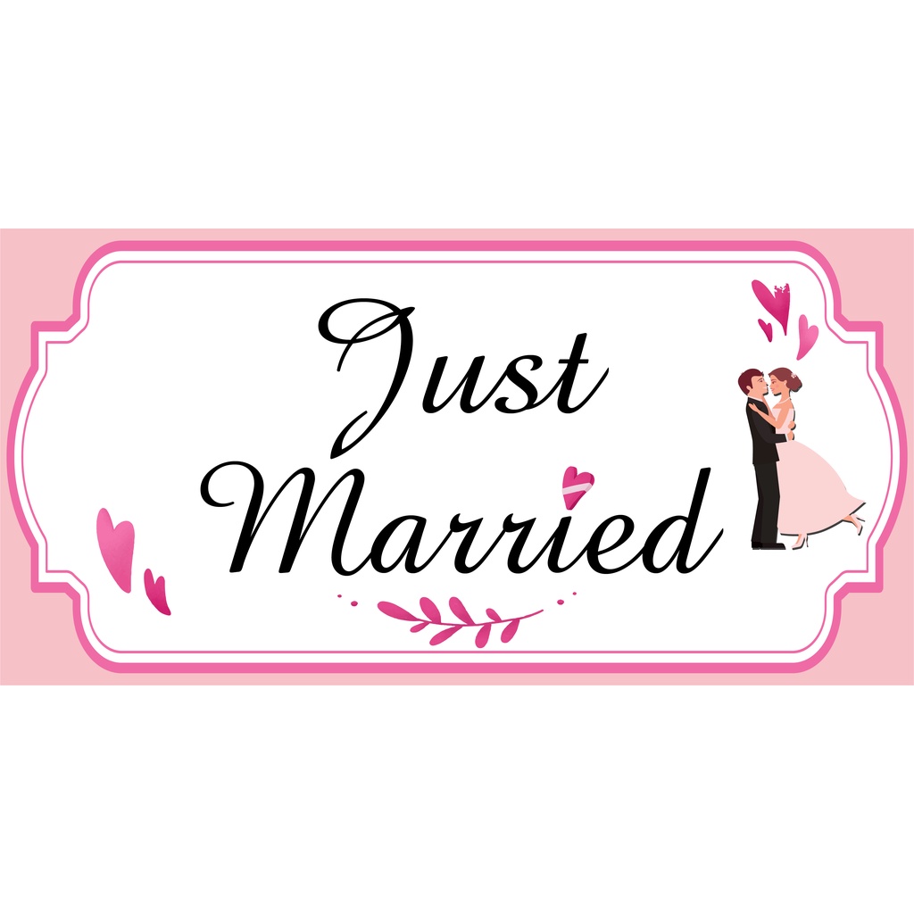 Bảng chữ Just Married trang trí biển số | Shopee Việt Nam