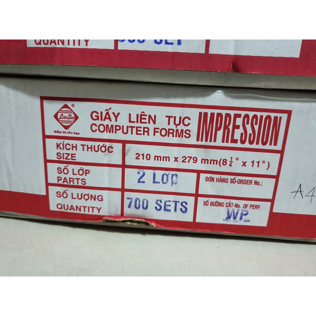 Giấy in liên tục LIÊN SƠN Khổ A4 / A5 - 2/3/4 liên | Shopee Việt Nam