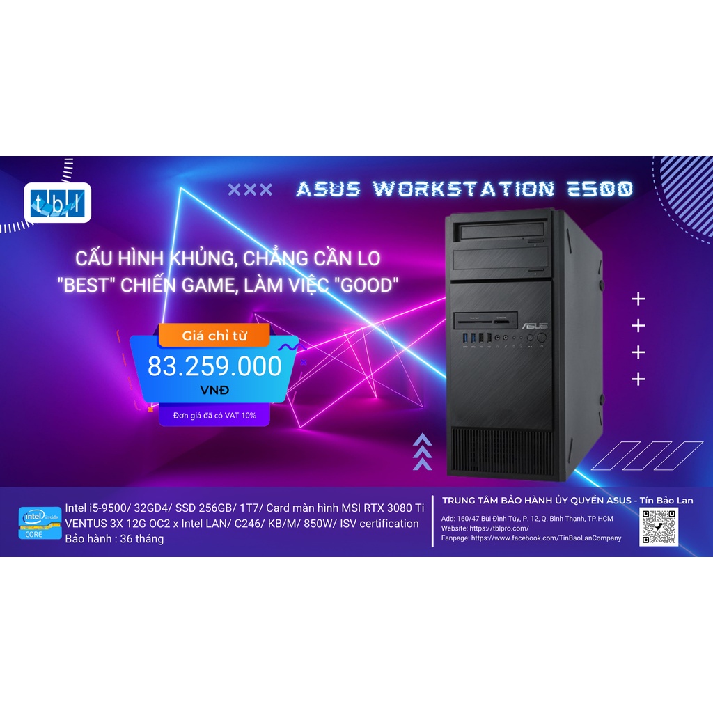 ASUS Workstation E500 - Card màn hình MSI RTX 3080 Ti VENTUS 3X 12G OC2 ...