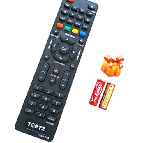 2 Điều khiển TOP T2 - Remote TOP T2 VHM - Dùng cho đầu thu TOPT2 VHM ...