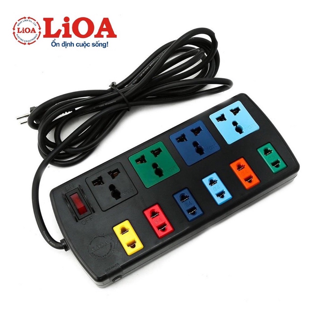 Ổ cắm lioa 10 lỗ_5m chính hãng có công tắc | Shopee Việt Nam