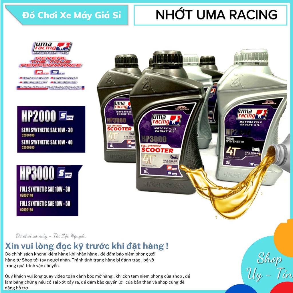 Nhớt UMA RACING FULL SYNTHETIC HP3000 Chính Hãng | Shopee Việt Nam