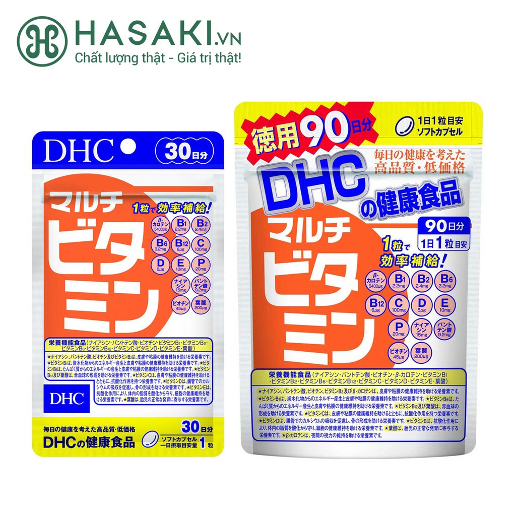 Viên uống DHC Nhật Bản Multi Vitamin Tổng Hợp 30v/gói và 90v/gói | Shopee Việt Nam