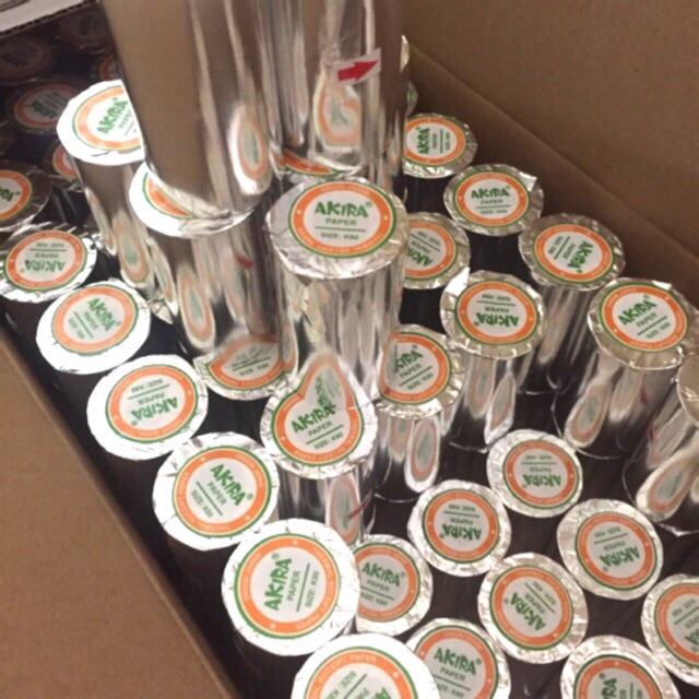 Giấy in nhiệt/ Giấy in hoá đơn Arika in bill k57 /k58 mm bọc bạc mưc ...