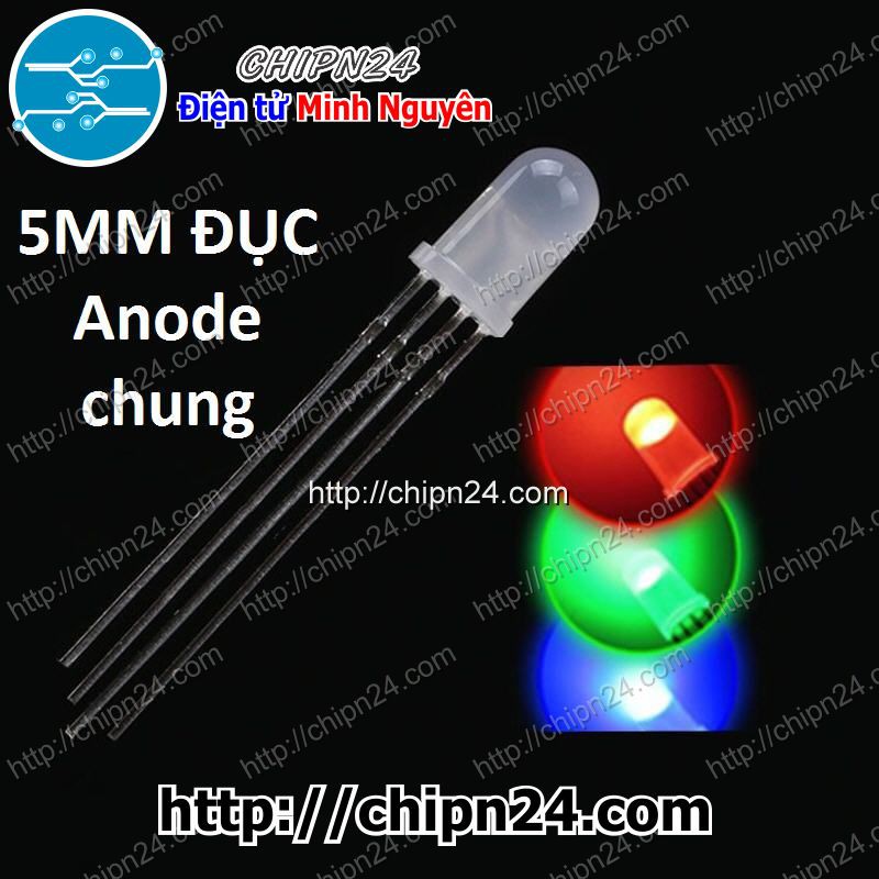 [10 CON] (TK1) Led 5mm ĐỤC 7 Màu RGB 4 chân A chung | Shopee Việt Nam