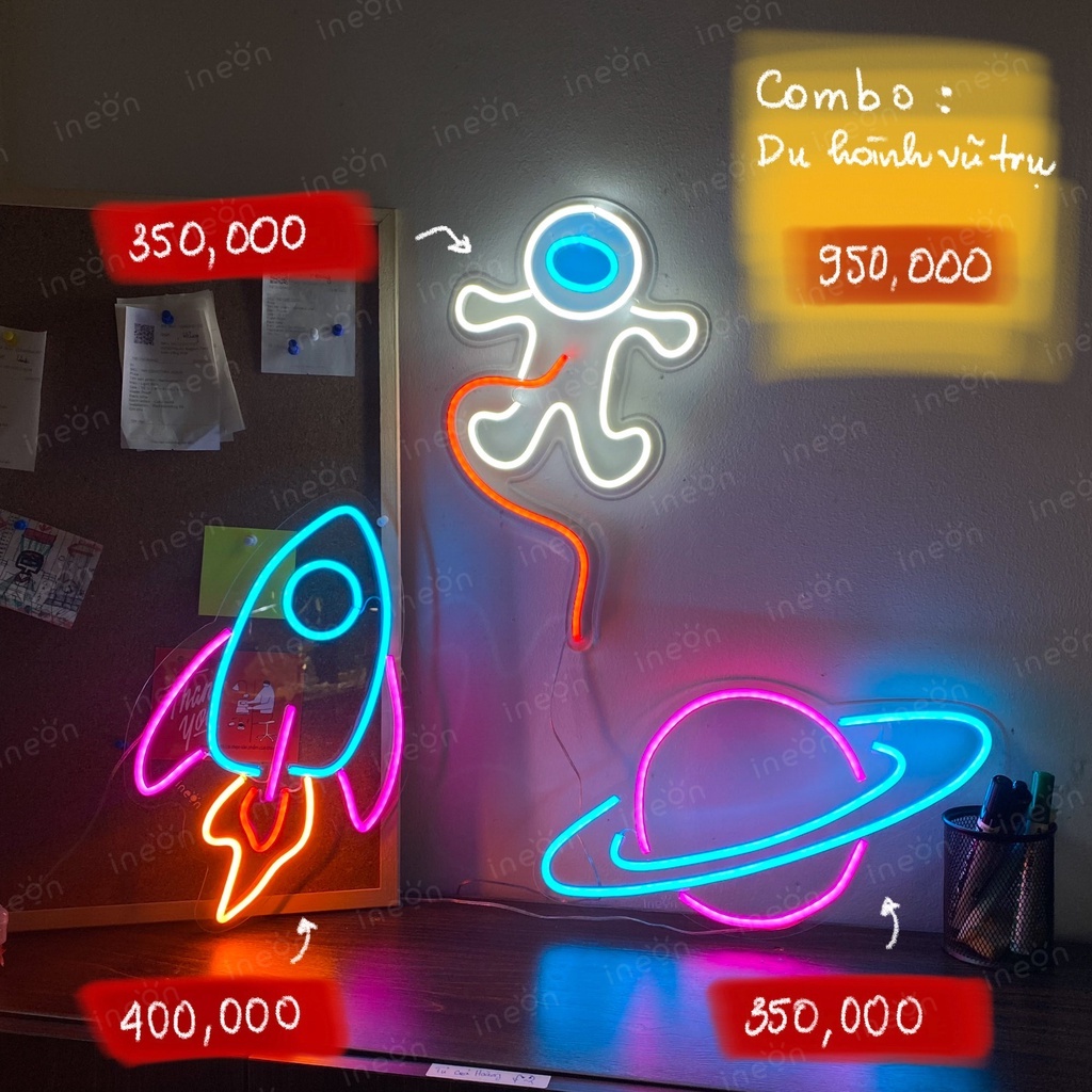 [INEON] Đèn LED neon Combo Du hành vũ trụ MS039 | Shopee Việt Nam
