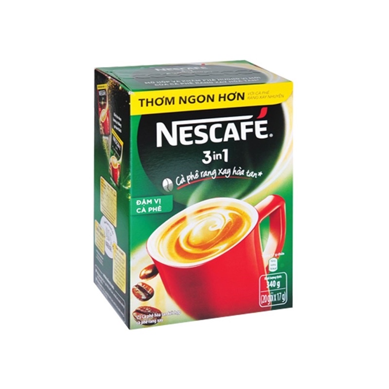Nescafe 3in1 hộp xanh 340g ( 20gói x 17g ) | Shopee Việt Nam