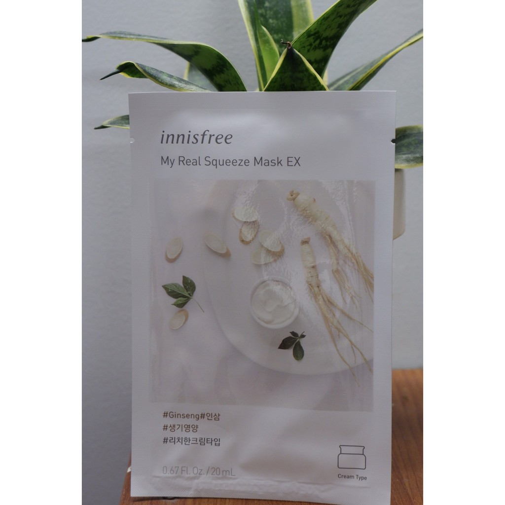 Mặt nạ Innisfree- My Real Squeeze Mask EX [Ginseng] 20ml | Shopee Việt Nam