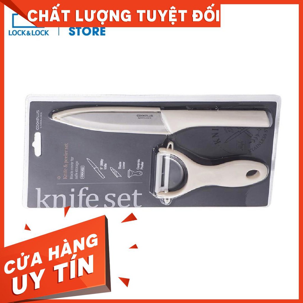 Bộ dao có nắp đậy 5" bằng thép &dao bào sứ Lock&Lock Cookplus ...