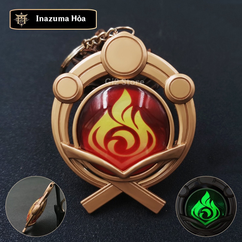 [MỚI FONTAINE] Móc khóa mô hình Vision Nguyên tố game Genshin Impact ...