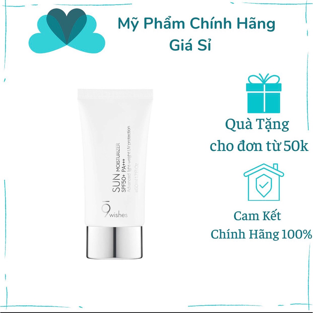 Kem Chống Nắng 9 Wishes Sun Moisturizer SPF 50+ PA+++ 50ml | Shopee Việt Nam