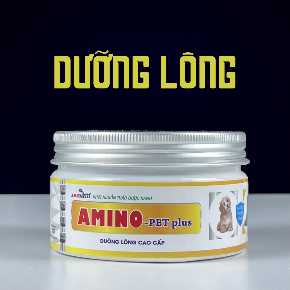 Dưỡng lông chó mèo AMINO-PET Plus 150G AMITAVET giúp chăm sóc thú cưng bóng mượt kích thích mọc ...