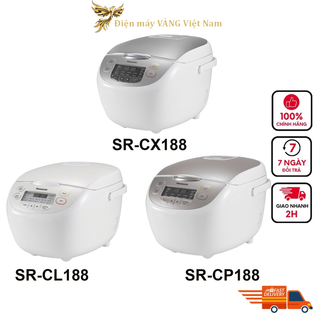 Nồi cơm điện tử Panasonic SR-CX188 SR-CL188 SR-CP188 - 1.8 lít với 16 menu nấu tự động - Hàng ...