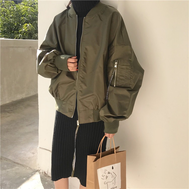 [ HẾT HÀNG] A87 ÁO KHOÁC BOMBER JACKET TAY KHÓA STADIUM | Shopee Việt Nam