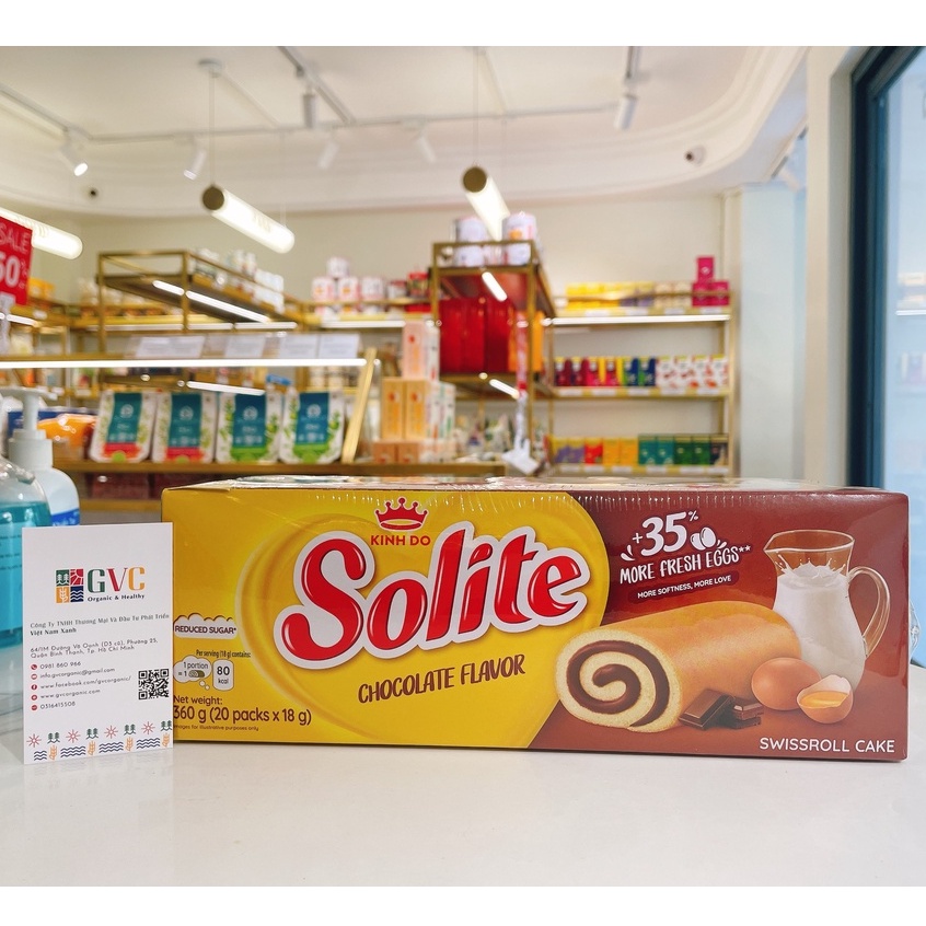 Bánh Solite cuộn kem vị socola 360g/ 20 gói x 18g | Shopee Việt Nam