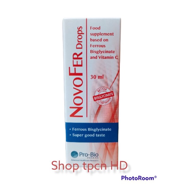 NovoFer Drops sắt hữu cơ cho trẻ từ 0 tháng tuổi, vị thơm ngon, dễ uống ...