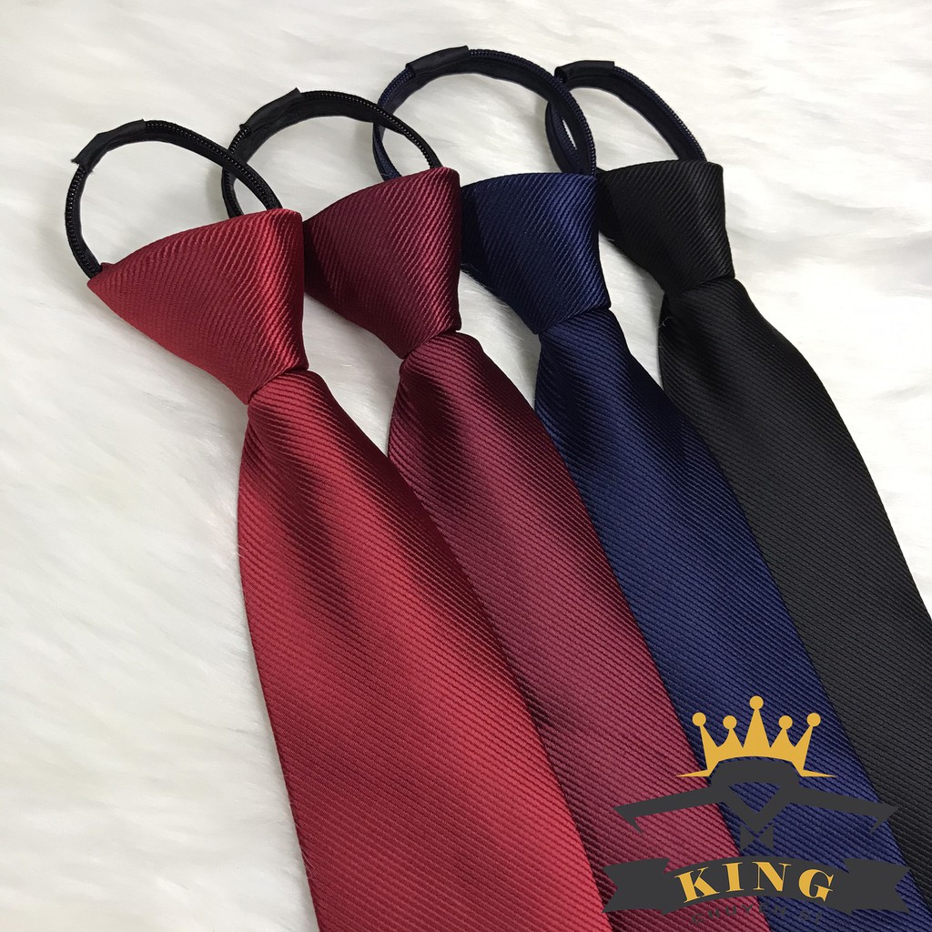 Cà vạt nam KING thắt sẵn nhiều màu bản to 8cm cho công sở và học sinh ...