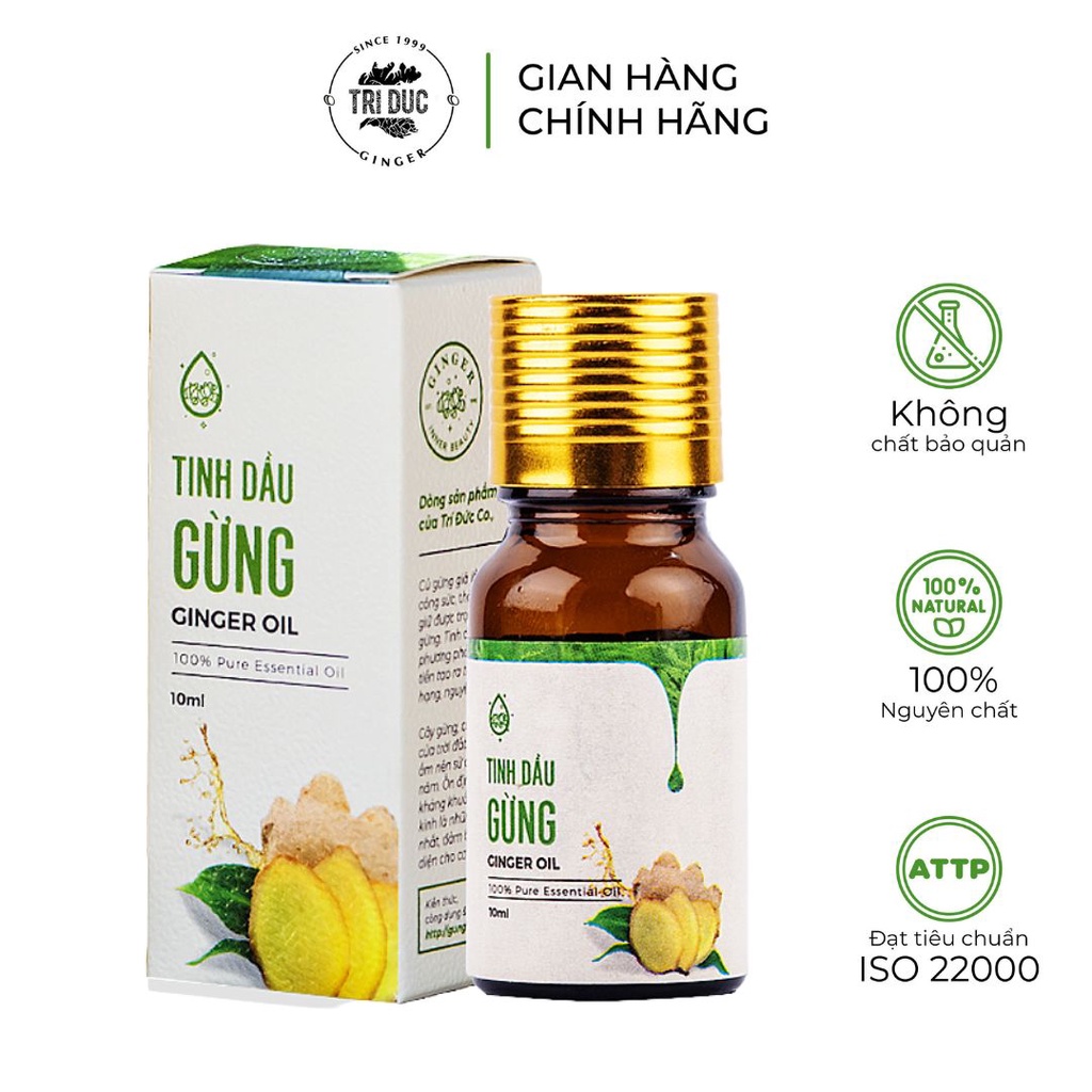 Tinh Dầu Gừng Nguyên Chất Trí Đức – 100% Từ Thiên Nhiên - Lọ 10ml - Trí ...