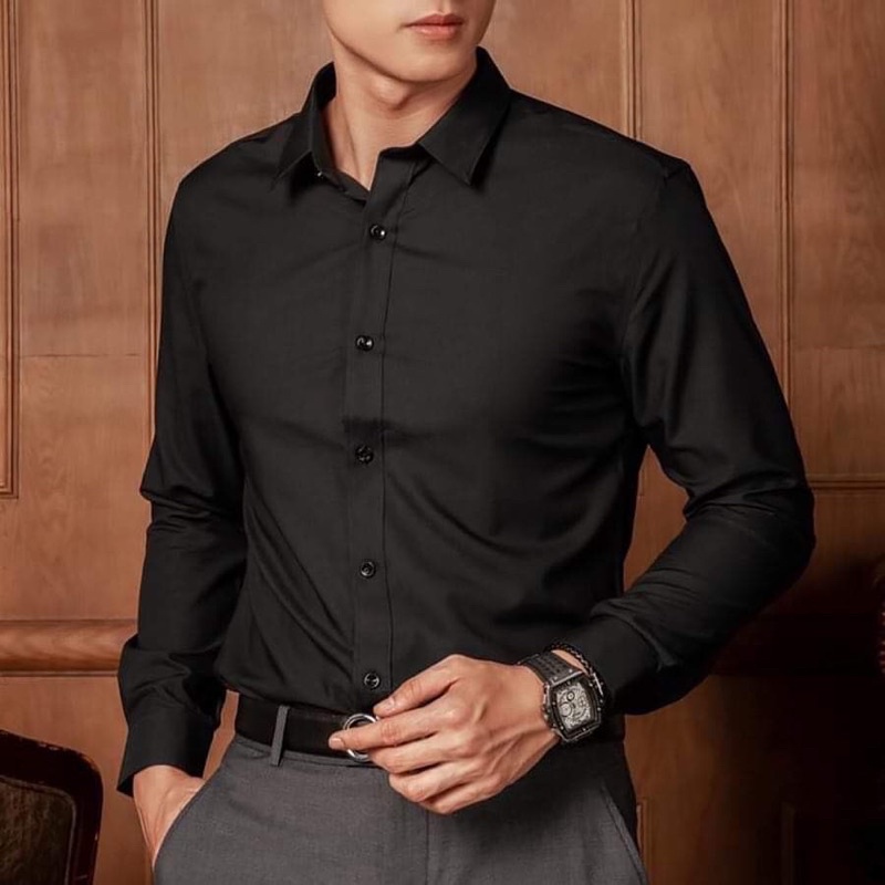 sơ mi nam hàn quốc,chất vải kate lụa,mặc mát,ko nhăn,ko xù, lên form ...