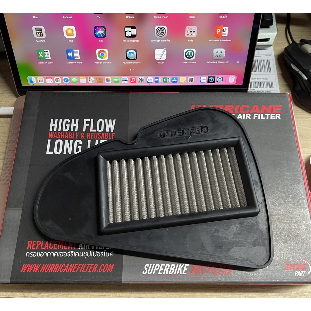 Lọc gió Scoopy, Zoomer X đời 2012-2020 chính hãng Hurricane mã HM-8119 ...