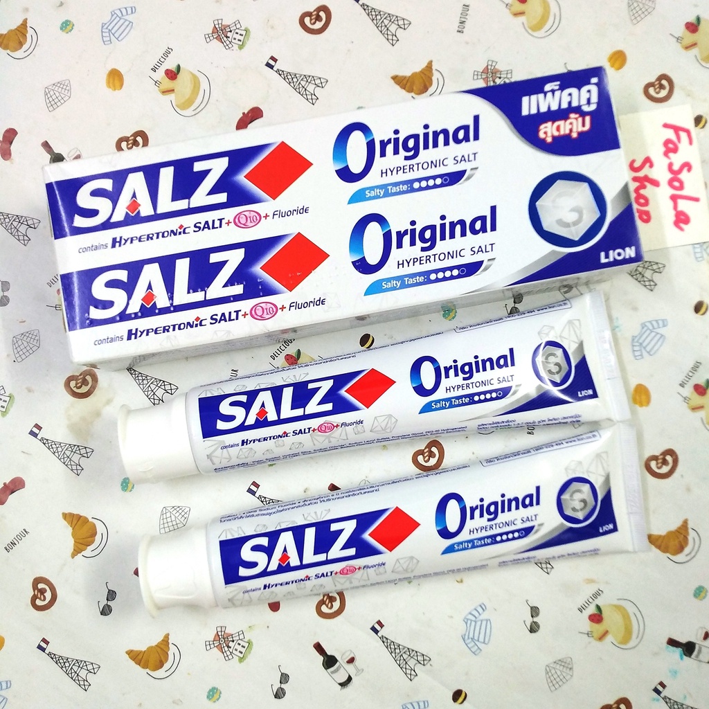 Kem đánh răng SALZ Thái Lan tuýp 160g muối hồng thảo mộc hypertonic ...