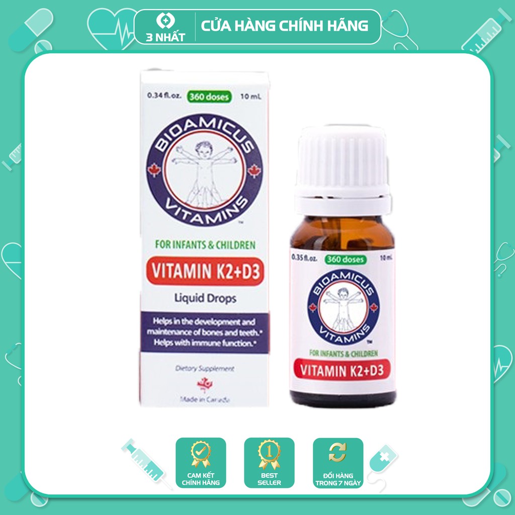 BioAmicus vitamin K2 + vitamin D3 MK7 10ml | Shopee Việt Nam
