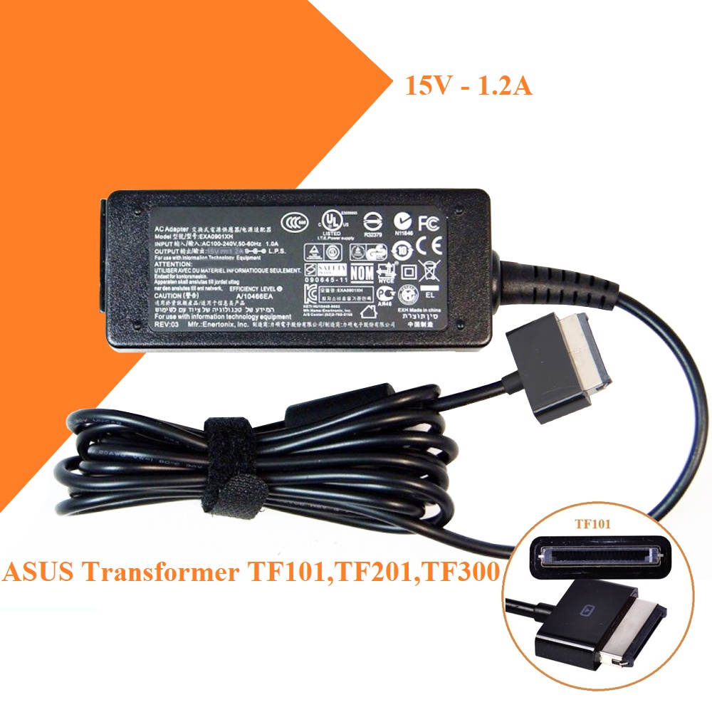 Sạc laptop Asus Transformer TF101 TF201 TF300 15V-1.2A | Shopee Việt Nam