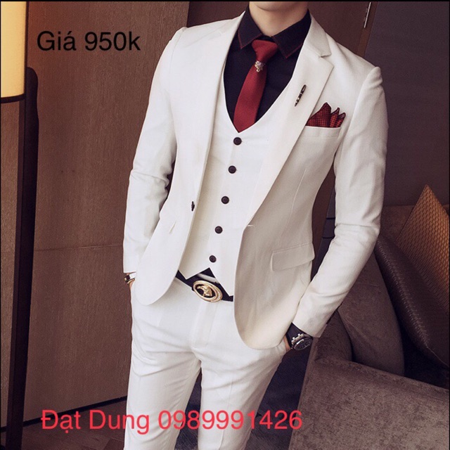 Comple veston kiểu dáng Hàn Quốc (gồm áo vest + quần) | Shopee Việt Nam