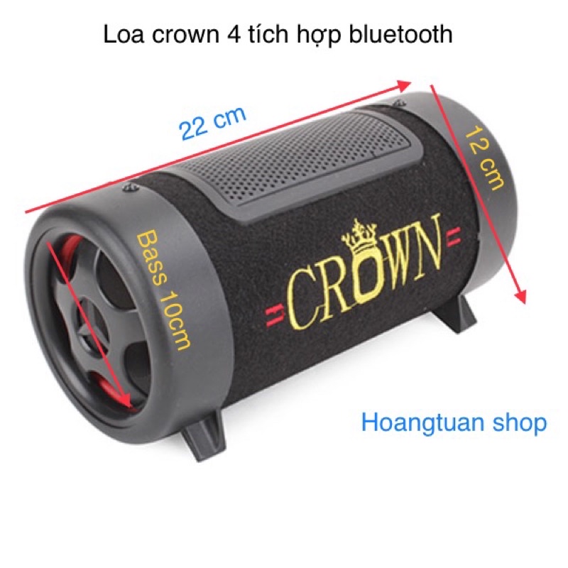 Loa Crown số 4 có bluetooth. | Shopee Việt Nam