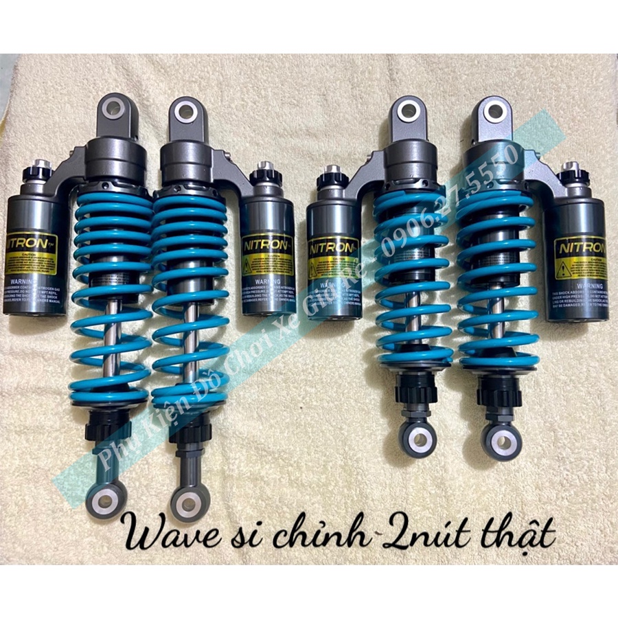 Phuộc Nitron, Phuộc Sau cho Wave Sirius, tăng chỉnh thật 2 nút, ty trắng | Shopee Việt Nam