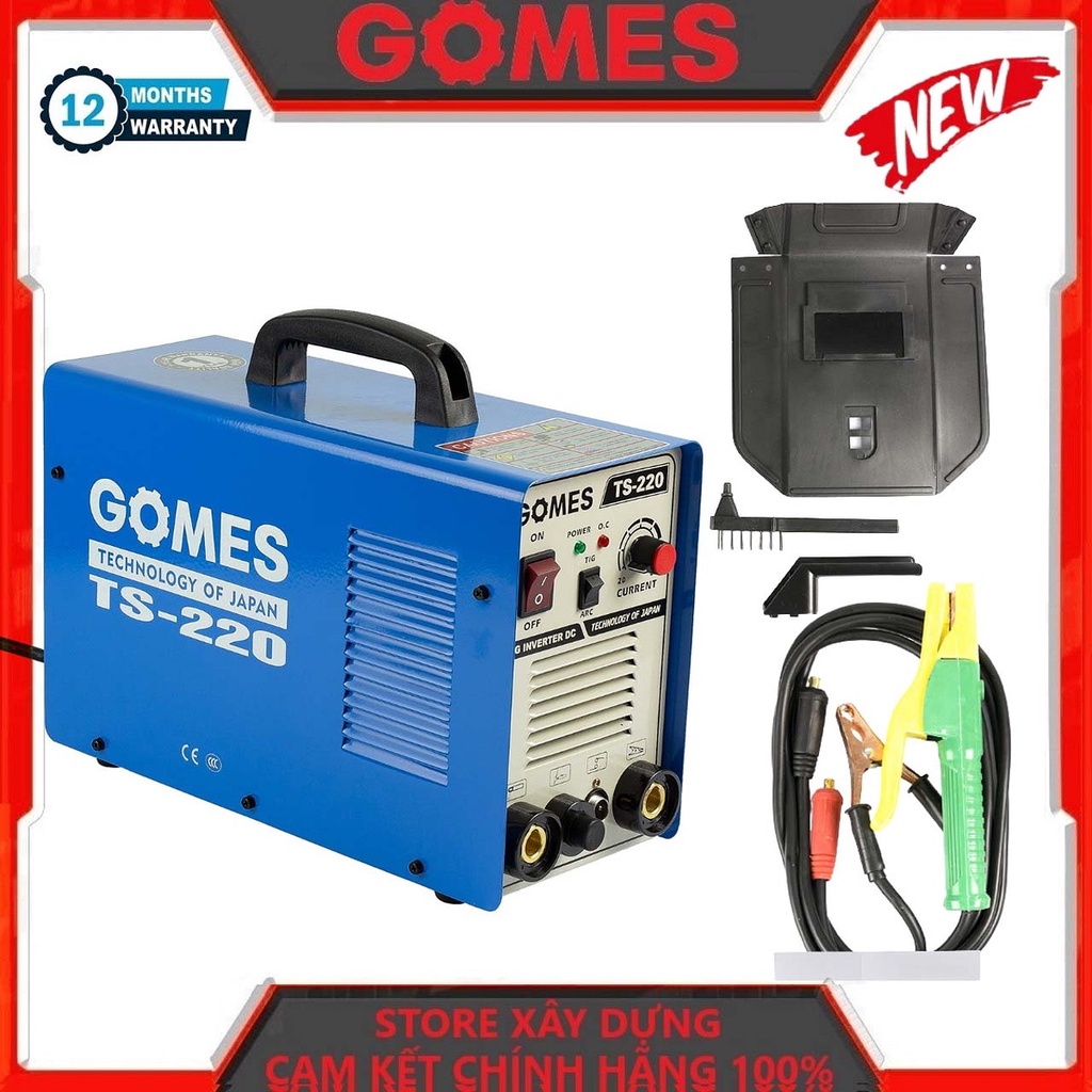 MÁY HÀN TIG + QUE ĐIỆN TỬ GOMES TS-220- HÀNG CHÍNH HÃNG | Shopee Việt Nam