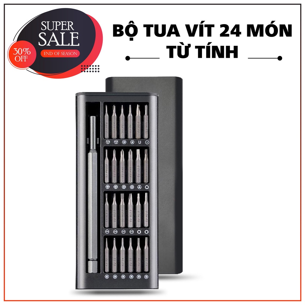 Bộ tua vít đa năng mini 24 đầu chất liệu thép từ tính | Shopee Việt Nam
