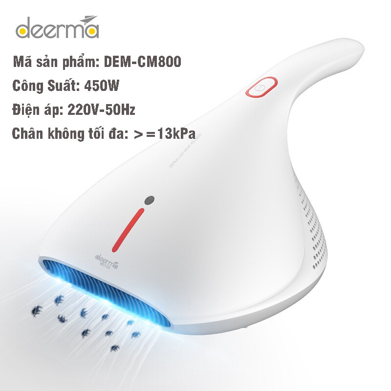 [ GIÁ SIÊU RẺ ] Máy Hút Bụi Giường Nệm Cầm Tay Deerma CM800 Diệt Khuẩn Tia UV Công Suất 450W K ...