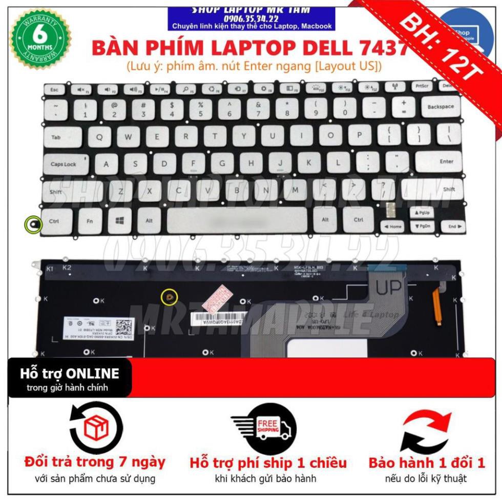 [BH12TH] (KEYBOARD) BÀN PHÍM LAPTOP DELL 7437 dùng cho Inspiron 14 7437 ...