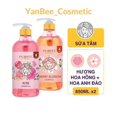 Sữa tắm dưỡng ẩm thiên nhiên Purite 850ml | Shopee Việt Nam