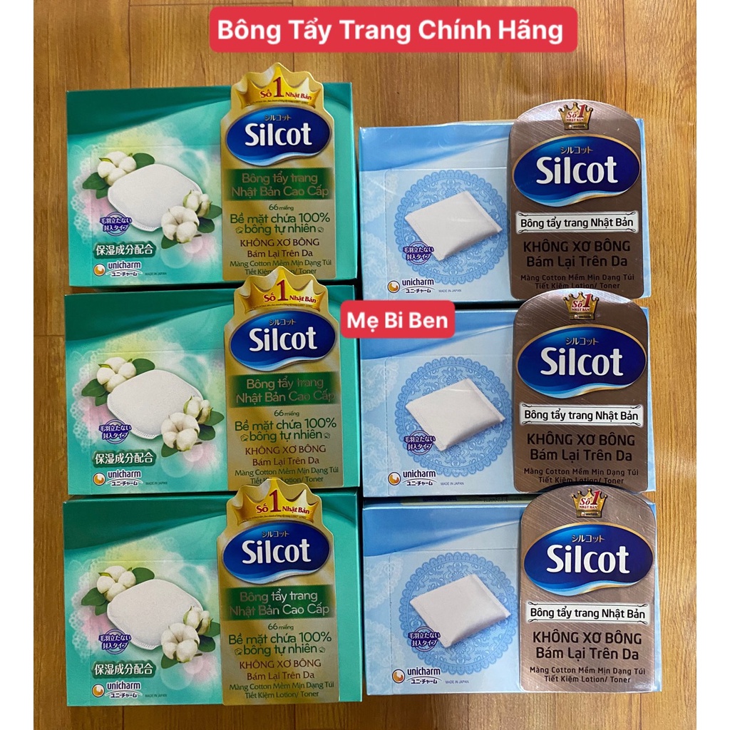 [Chính Hãng] ComBo 3 Hộp Bông trang điểm (bông tẩy trang) Silcot 82/66 ...