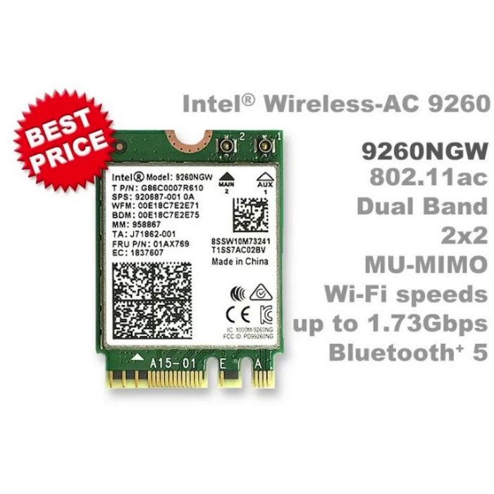 Card Intel WiFi Bluetooth AX200,AX201, AX210 ( wifi 6E) , MT7921K ( 6E ...