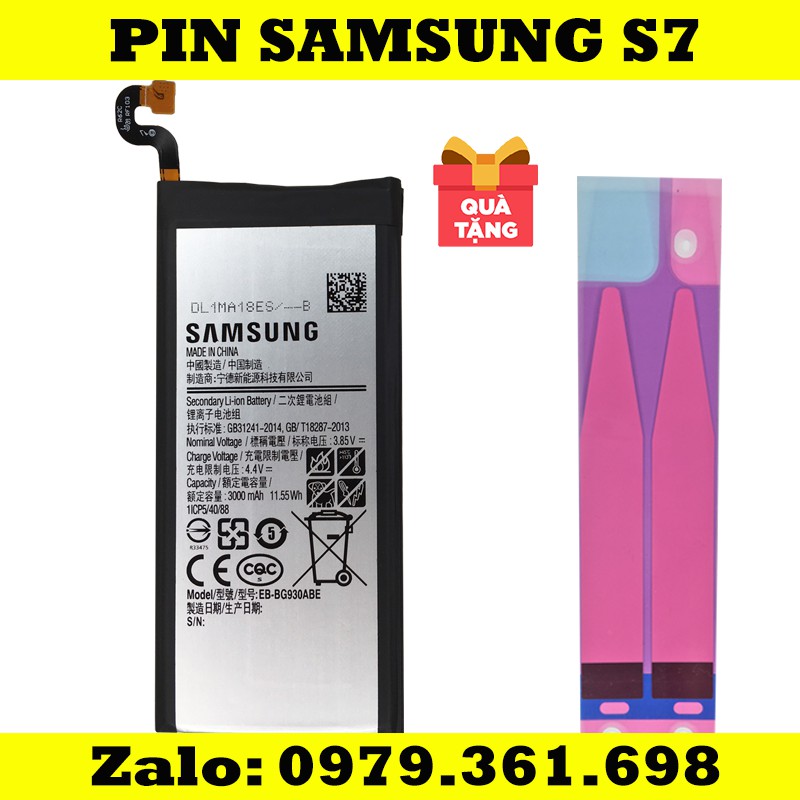 Pin Samsung S7 ( G930 ) - Hàng new - Tặng keo dán pin | Shopee Việt Nam