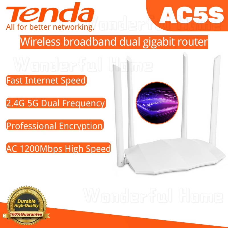 Bộ Phát Wifi Tenda AC5 Ăng Ten 6dbi Phát Wifi Chuẩn AC1200 Model 2018 ...